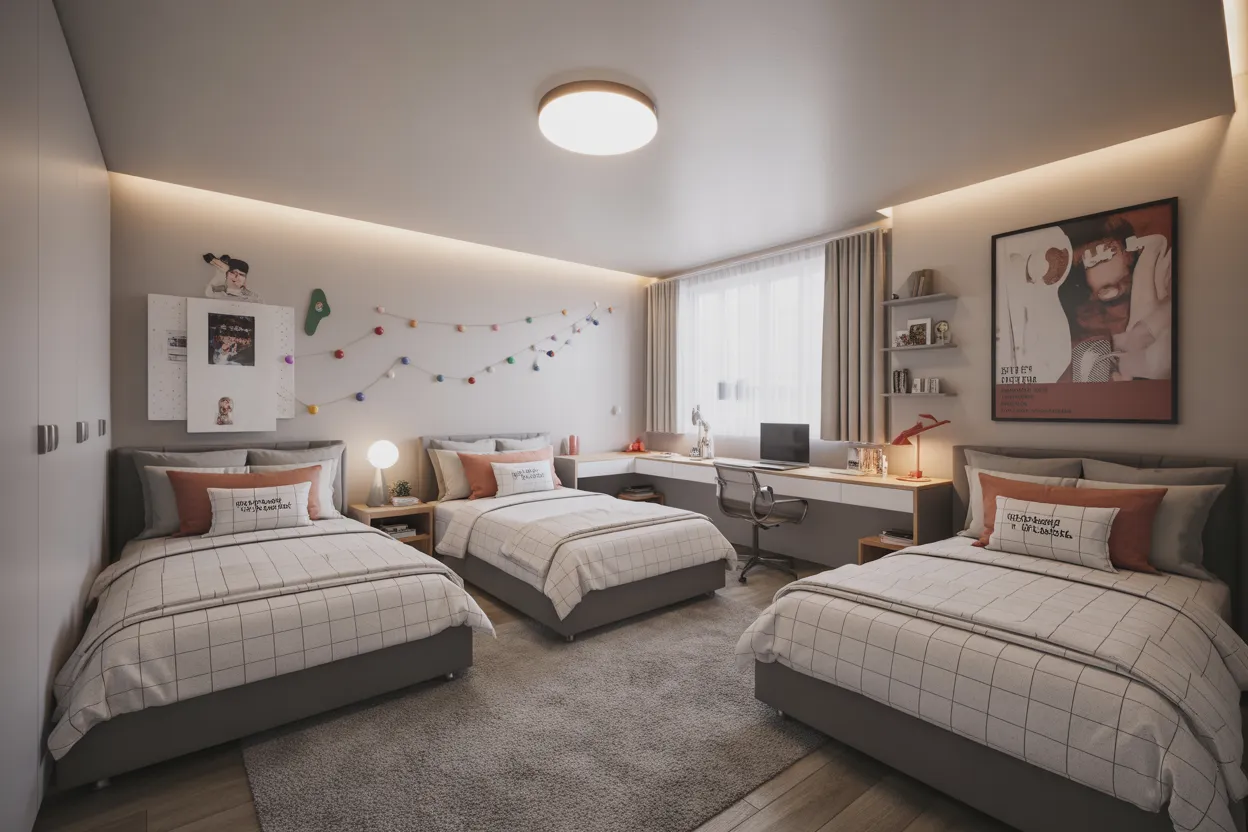3 Bed in One Room Ideas | Space-Saving Family & Guest Room Designs